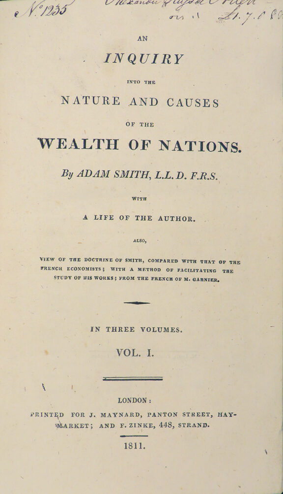 AN INQUIRY INTO THE NATURE AND CAUSES OF THE WEALTH OF NATIONS | Adam Smith